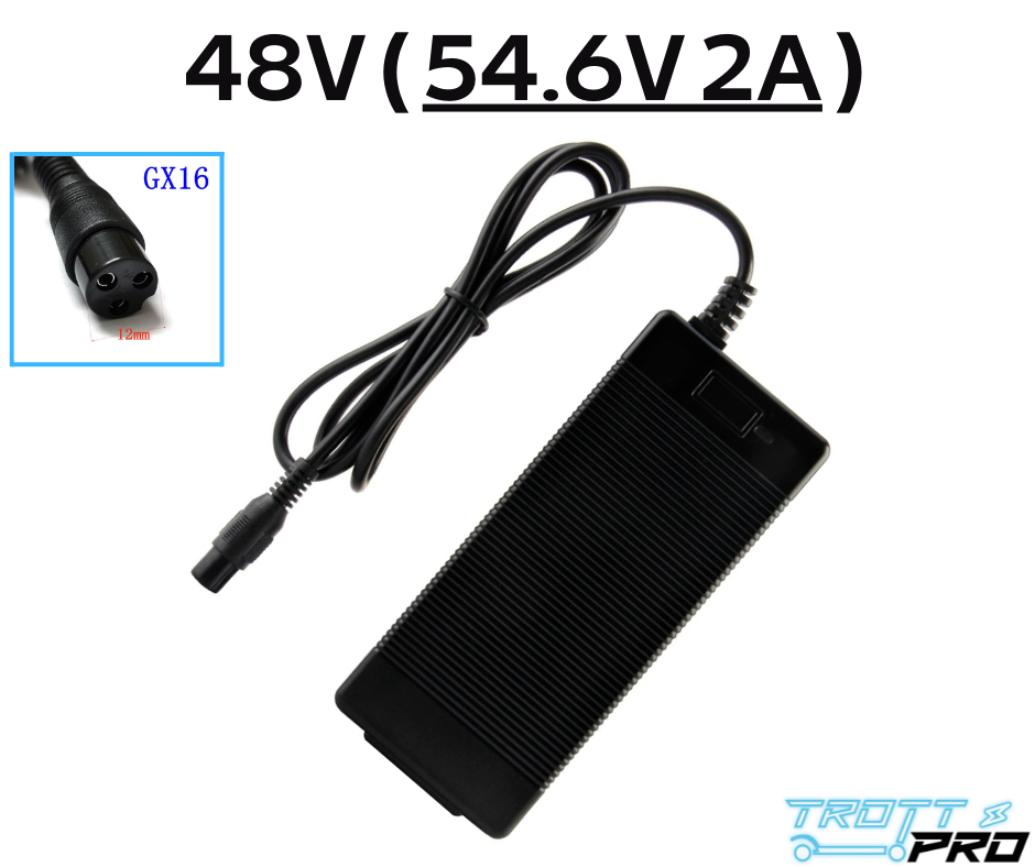 Chargeur pour trottinette électrique Mobygum Xenon-S 48V (54.6V 2A) GX16